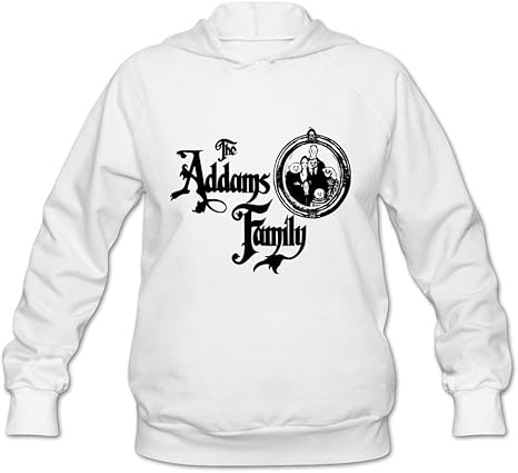 The Addams Family Hoodies For Women 100% Organic Cotton L White ...
