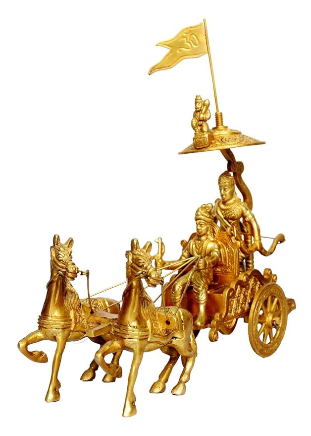 Buy Artvarko Mahabharat/Geeta Arjun Chariot (Rath) with Krishna ...