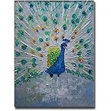 Amazon.com: ZYCH Oil Painting Animal cat pro Butterfly Canvas Wall Art ...