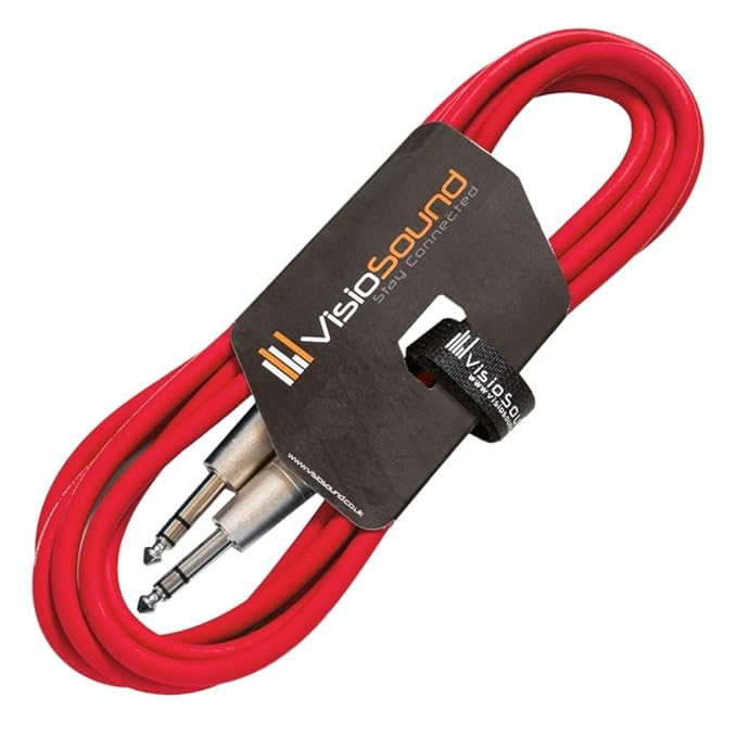 6.35mm 1/4" Stereo TRS Jack to TRS Jack Lead: Amazon.co.uk: Electronics