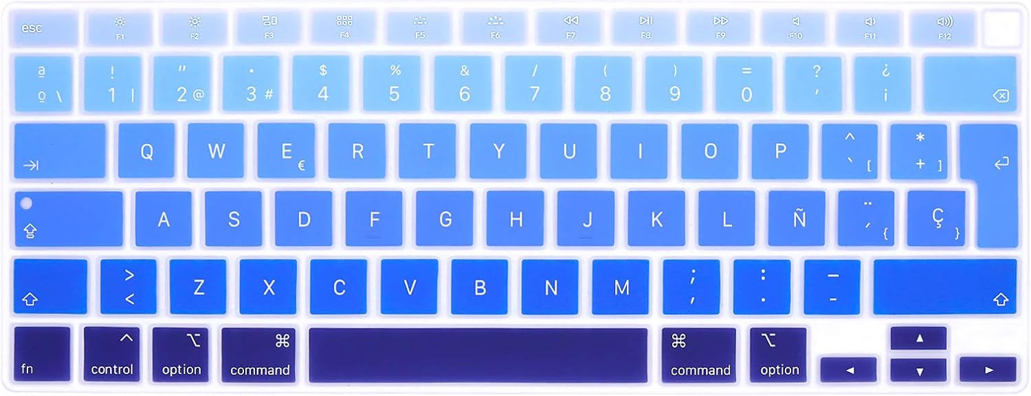 MMDW Spanish Language ESP Keyboard Cover A2179 Silicone Protective Skin ...