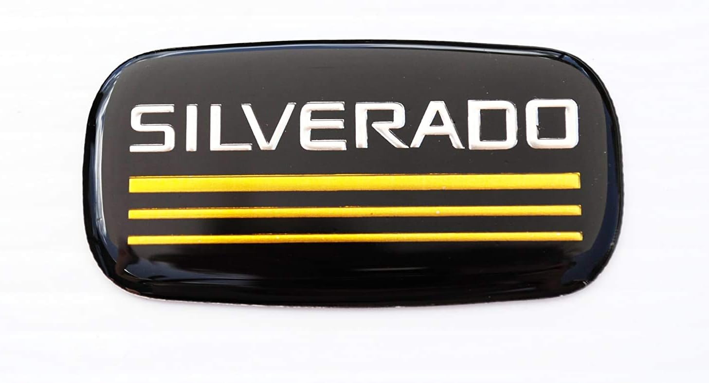 Yellow 1PCS Silverado Badge Emblem Decal Replacement For Chevy ...