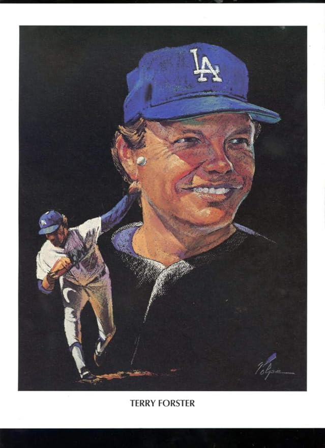 1982 Union 76 Dodgers Portraits Terry Forster Baseball Los Angeles ...