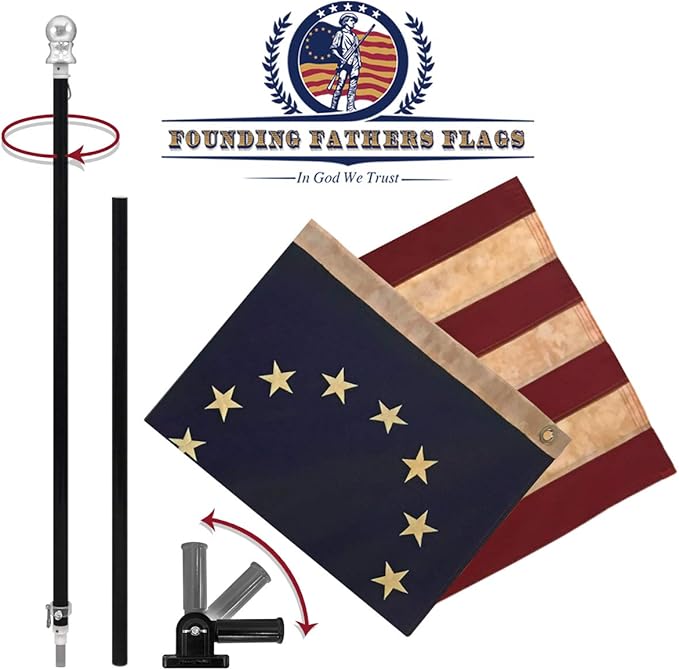 Amazon.com : Founding Fathers Flags Betsy Ross Vintage Flag w/Black ...