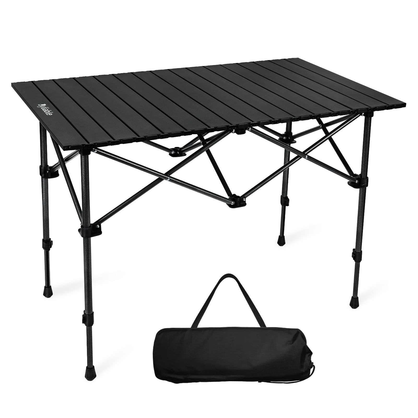 Folding Camping Table Foldable Portable Roll Up Aluminum Camp Fold up ...