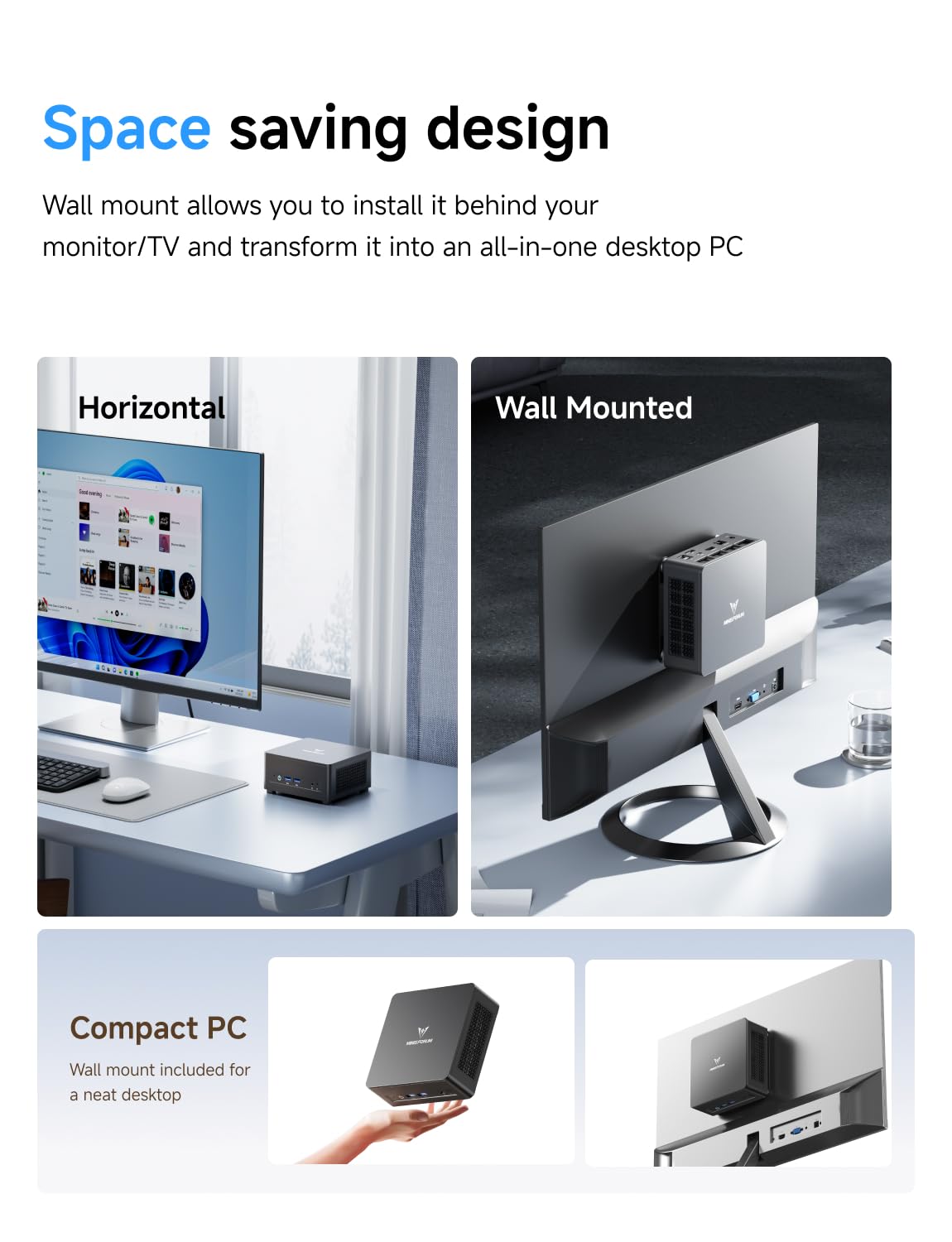 MINISFORUM DeskMini UM690 Slim Mini PC AMD Ryzen 9 6900HX Barebone ...