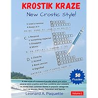 Krostik Kraze Crostic Puzzles Volume 1: A new style of crostic puzzle ...
