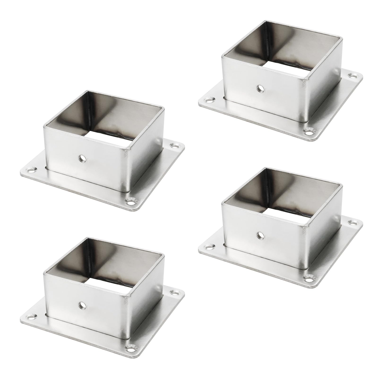 Yuqim 4 Pack Post Bases Square Deck Post Brackets Post Anchors Heavy ...