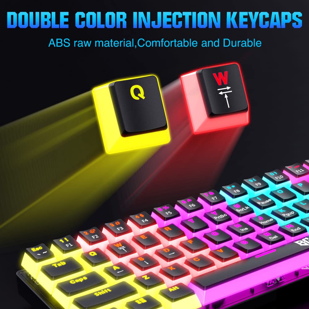 Mua BENGOO Mechanical Gaming Keyboard, 60% Rainbow LED Backlit Compact ...