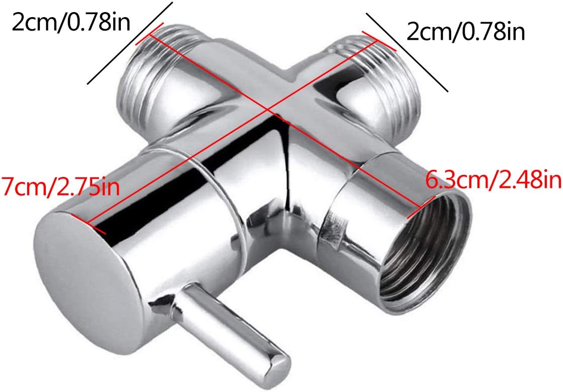 3 Way Shower Diverter Valve,Tianher 2 Pcs Solid Brass Shower Arm ...