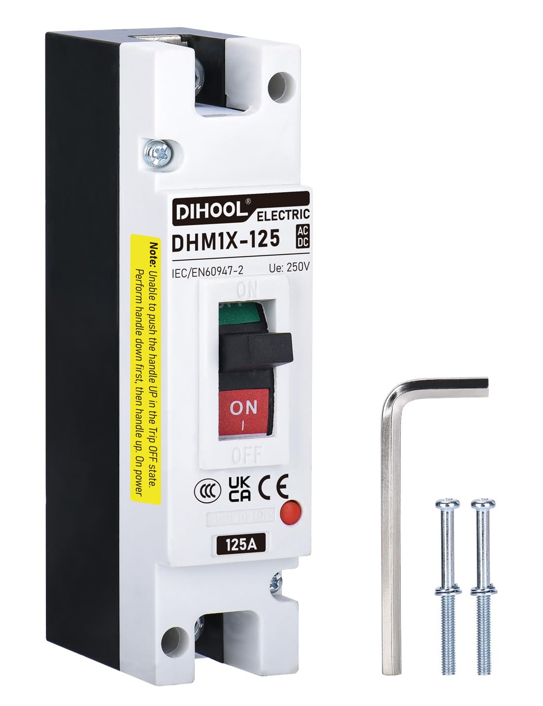DIHOOL 125 Amp Heavy Duty Battery Disconnect Switch, DC Circuit Breaker ...