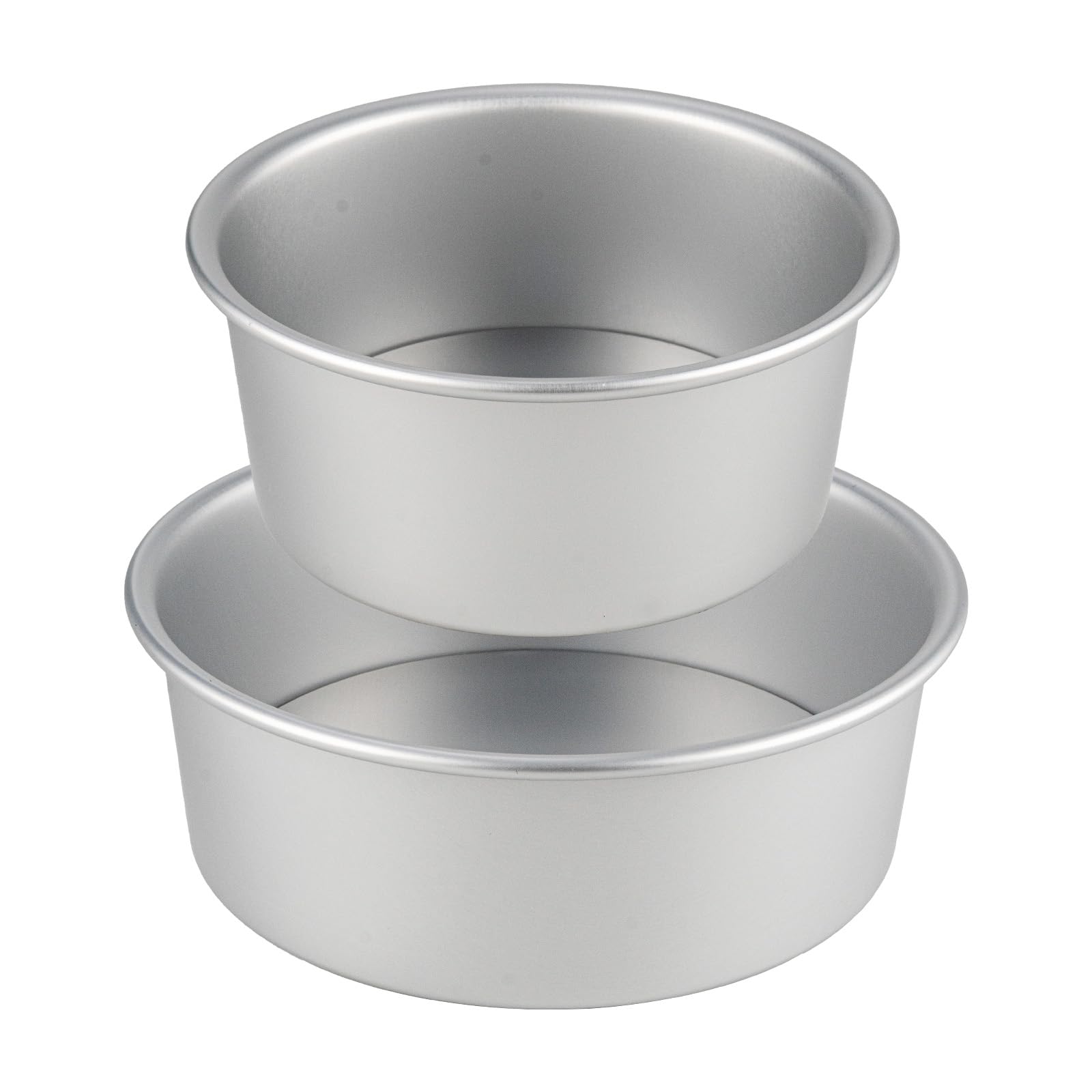 LepoHome Round Cake Pan Set - 6" and 8" Aluminium Cake Pans with ...