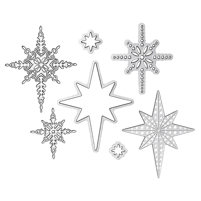 FEIDAjdzf Scrapbook DIY Eight-Pointed Star Cutting Dies Card Embossing ...