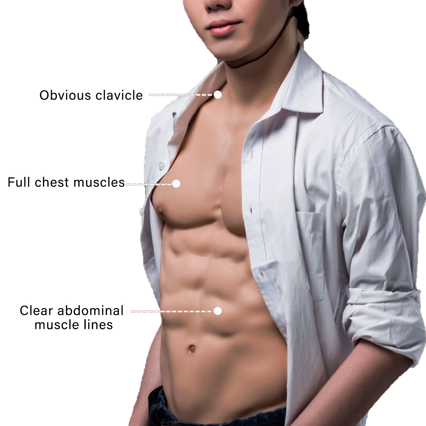 Mua PALPTASN Silicone Muscle Suit Realistic Silicone Male Chest Plate ...