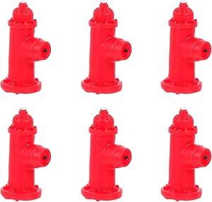 Amazon.com: Toyvian 6Pcs Dollhouse Fire Hydrant Mini Resin Fire Hydrant ...