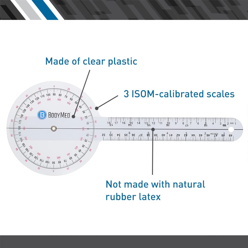 Mua BodyMed 12 Inch Medical Spinal Goniometer Measurer – 360° ISOM ...