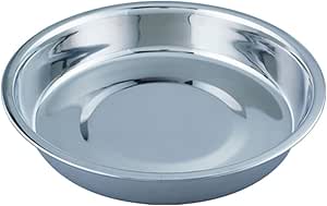 Pet Supplies : QT Dog Puppy Stainless Steel Pan, 8" : Pet Bowls ...