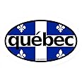 Amazon.com - Quebec in French Canada Flag Car Bumper Sticker Decal Oval
