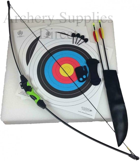 Archery Pack Wildcat Kids Junior Recurve Bow and Arrow Set with Target ...