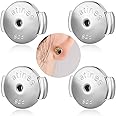 Amazon.com: Catinee 14k White Gold Earring Backs for Studs,925-Sterling ...