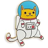 Amazon.com: Compoco Cat Enamel Pin Astronaut Kitty in a White Space Suit Glow in The Dark: Clothing