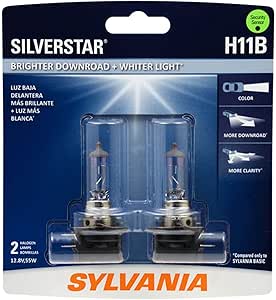 Amazon.com: SYLVANIA - H11B SilverStar - High Performance Halogen ...