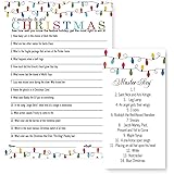 Amazon.com: Red and Gold Christmas Word Scramble Party Game Set (25 ...