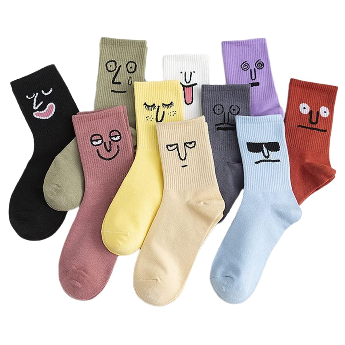 MarJunSep Funny Cool Crazy Funky Socks for Men Women Graphic Cute ...