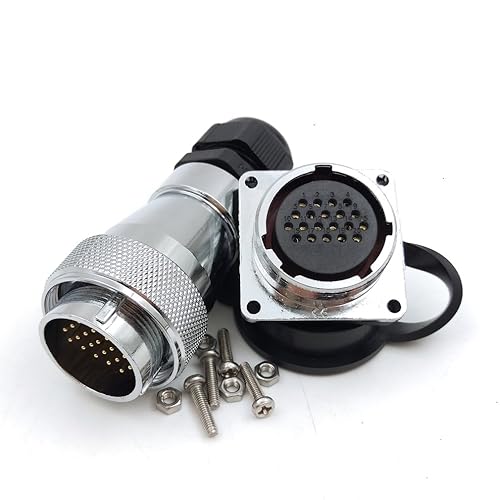 FORTTAR WF28 20 pin Waterproof Connector, IP67 20 Wire Power Cable Aviation Electrical Device AC ...