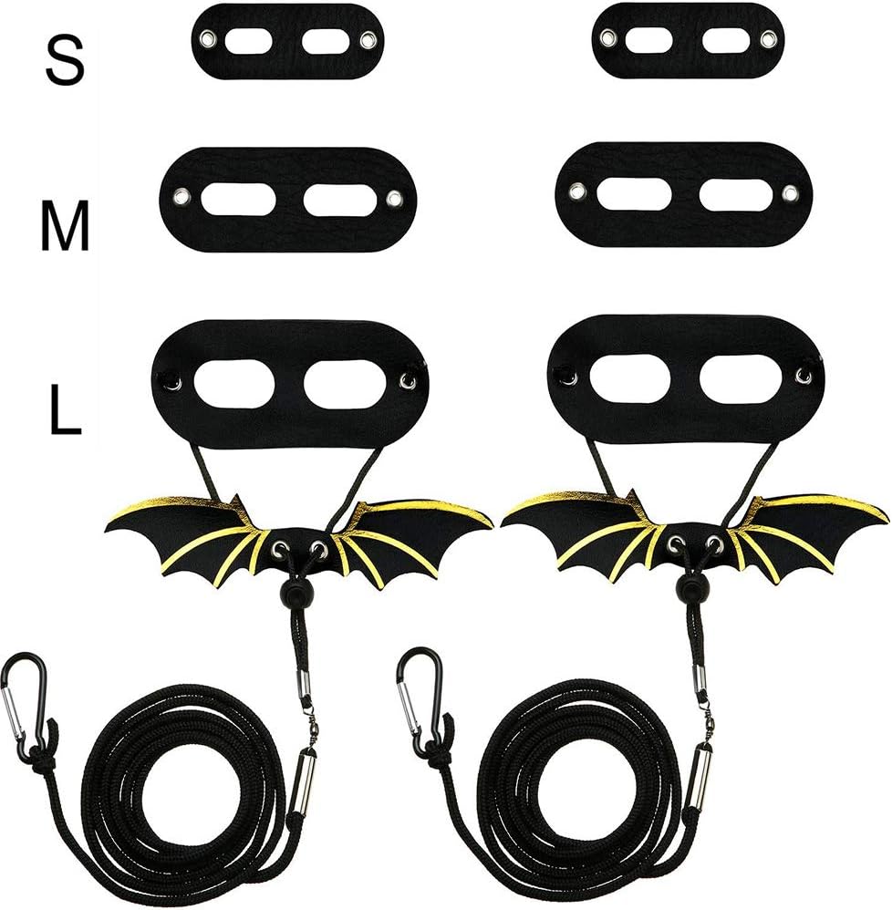 2 Sets Adjustable Lizard Leash with Wings Reptile Leash Lizard Traction ...