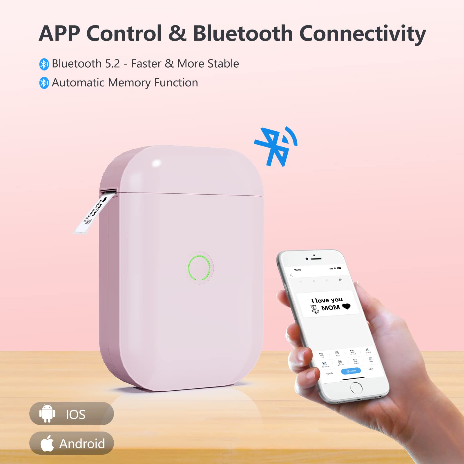 Mua PikDik Mini Bluetooth Label Makers - D11 Pink Label Maker Machine ...