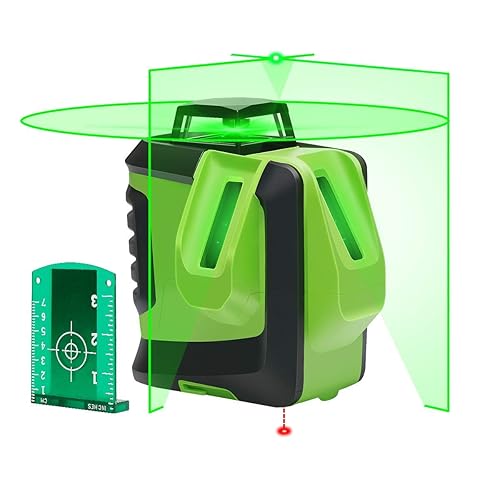 Laser Level Cross-Line Laser with Plumb Dot, Huepar 622CG Green Beam ...