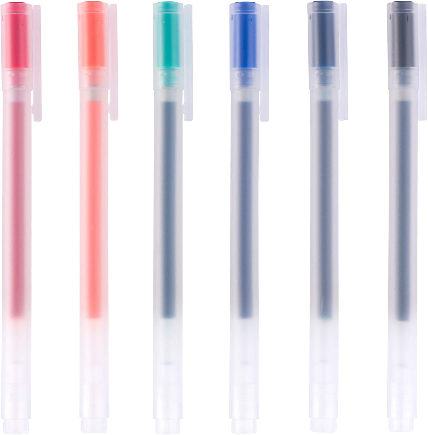 Muji Gel Ink Ballpoint Pen 6-Colours Set, 0.5 mm Nib Size – BigaMart