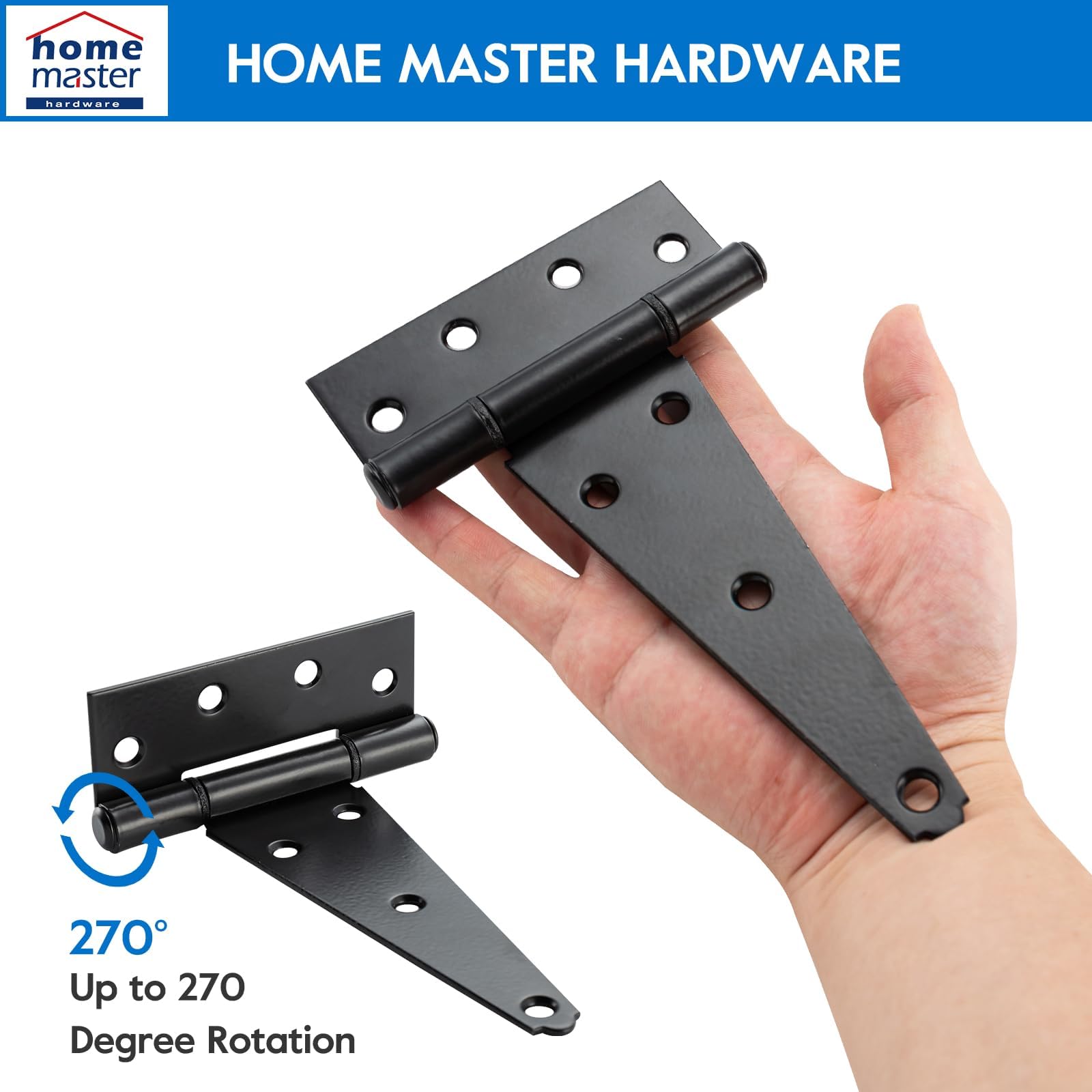 HOME MASTER HARDWARE 6 Inch Gate Hinges,Heavy Duty Shed Door Hinges For ...