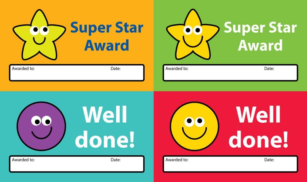 The Sticker Factory"Super Star Award & Well Done Smileys" Credit Card ...