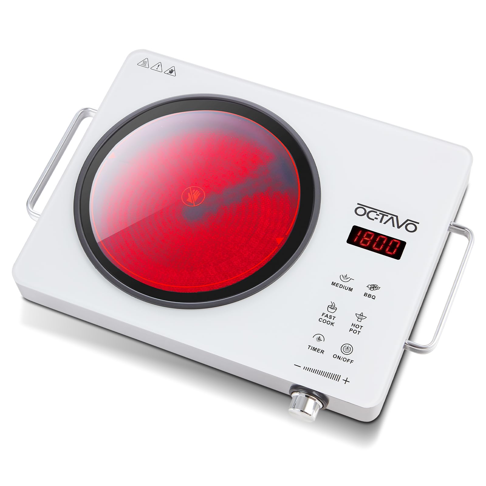 OCTAVO 1800 Watt Portable Infrared Burner, electric burner with 4 Hours ...