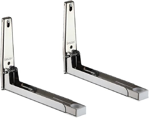 Rykey Sturdy Foldable 304 Stainless Shelf Rack for Microwave Oven Wall ...