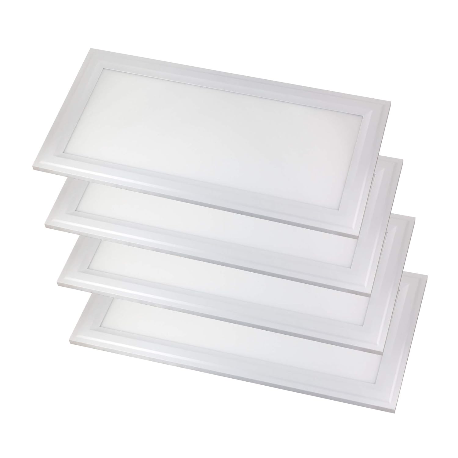 1x2 LED Flush-Mount Panel (4 Pack) 25W; 50,000 Life Hours; Dimmable to ...