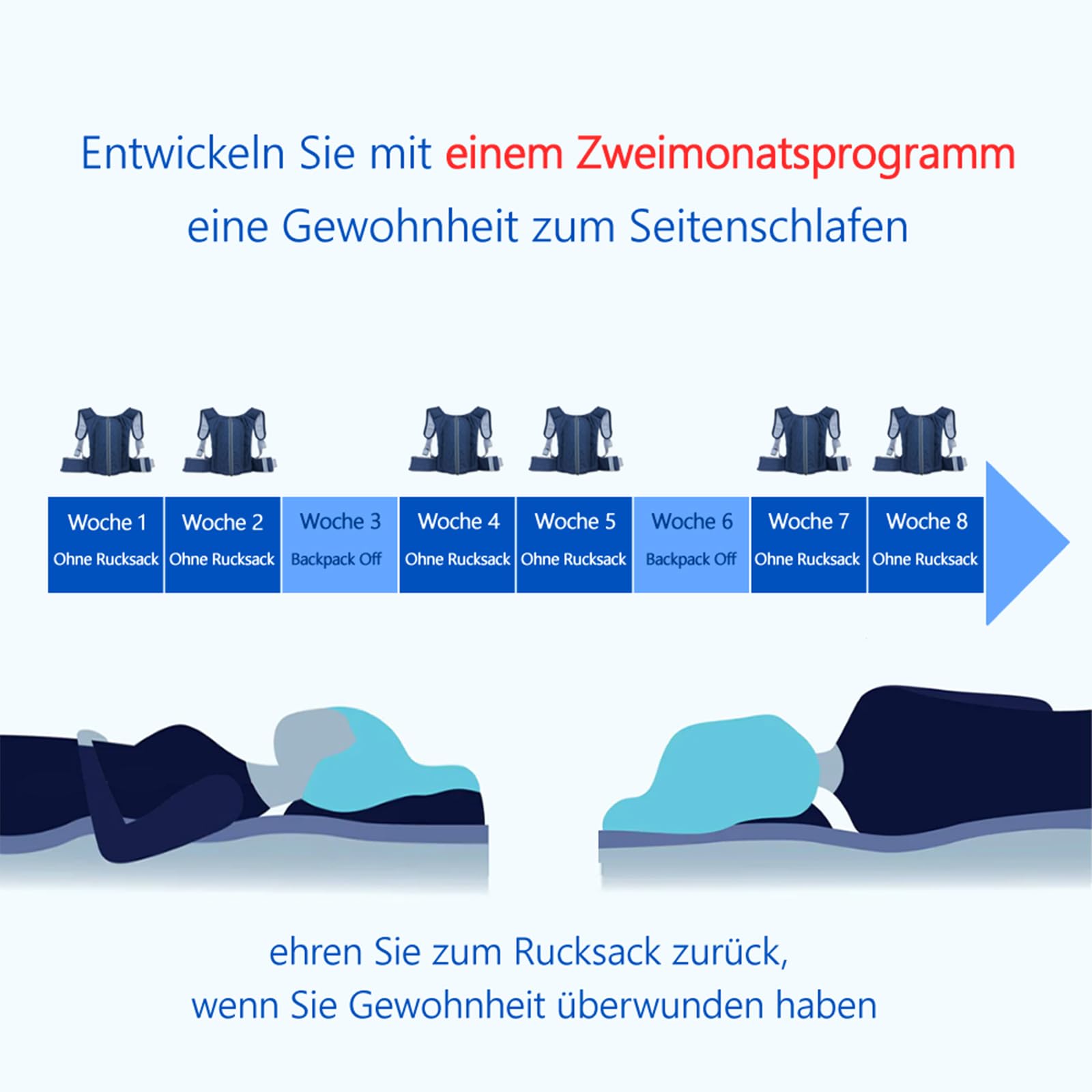 Mua WoodyKnows 2023 Newly Upgraded Side-Sleeping Backpack │ Anti ...