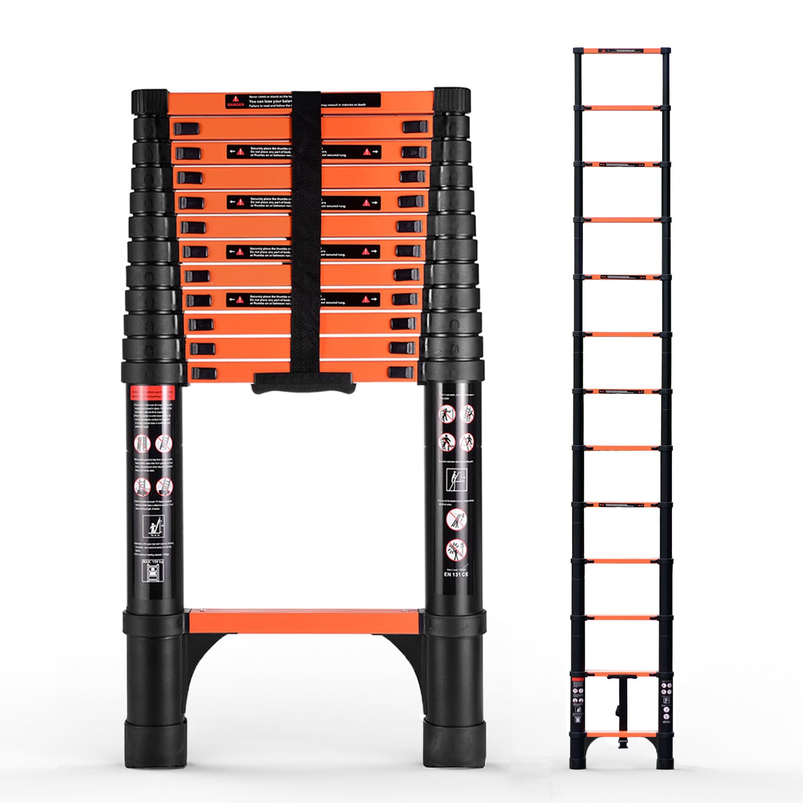 SINMEIRUN 20.3FT Telescoping Ladder, Portable Extension Folding Ladder ...
