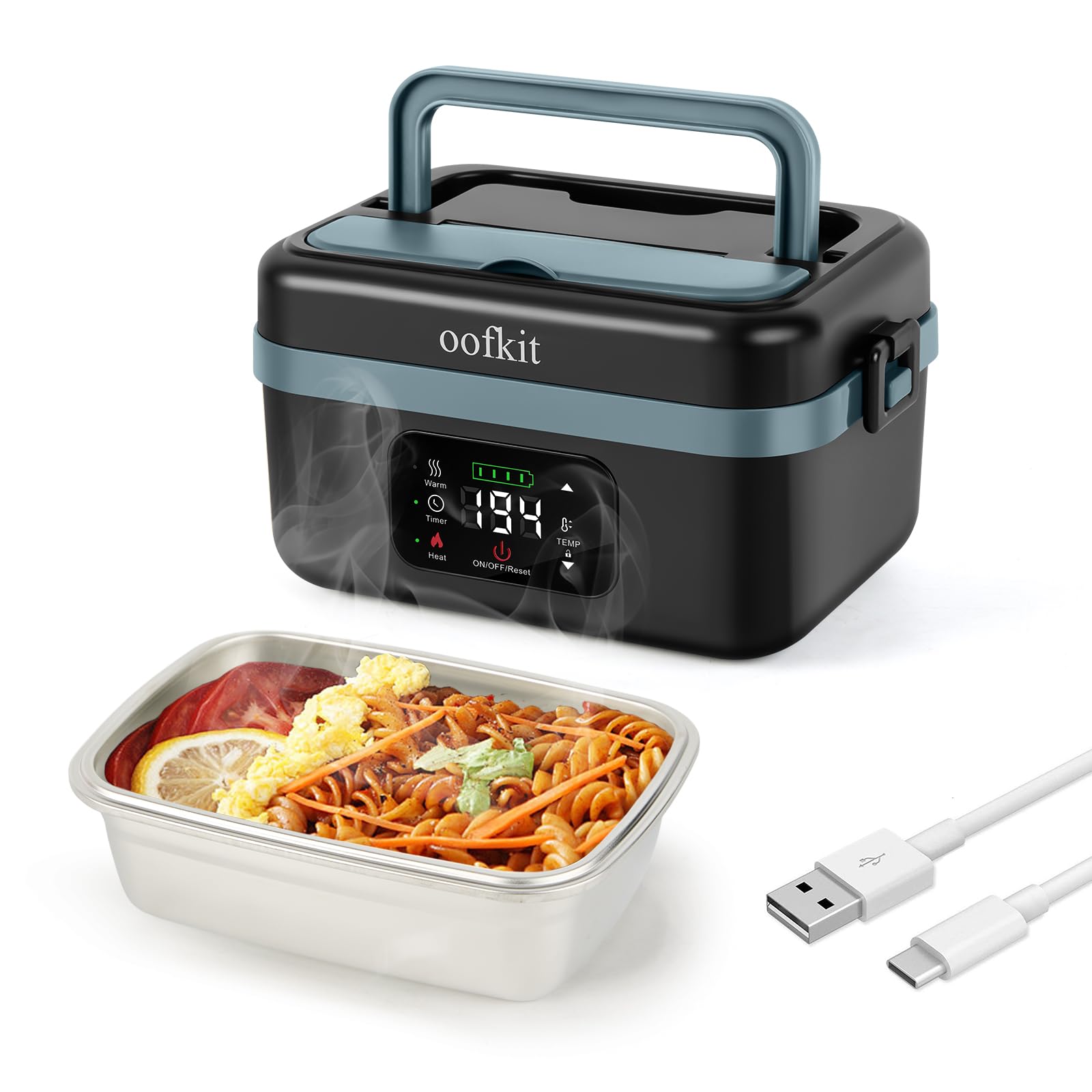 Electric Lunch Box For Adults(Men & Women),Battery Powered Heated Lunch ...