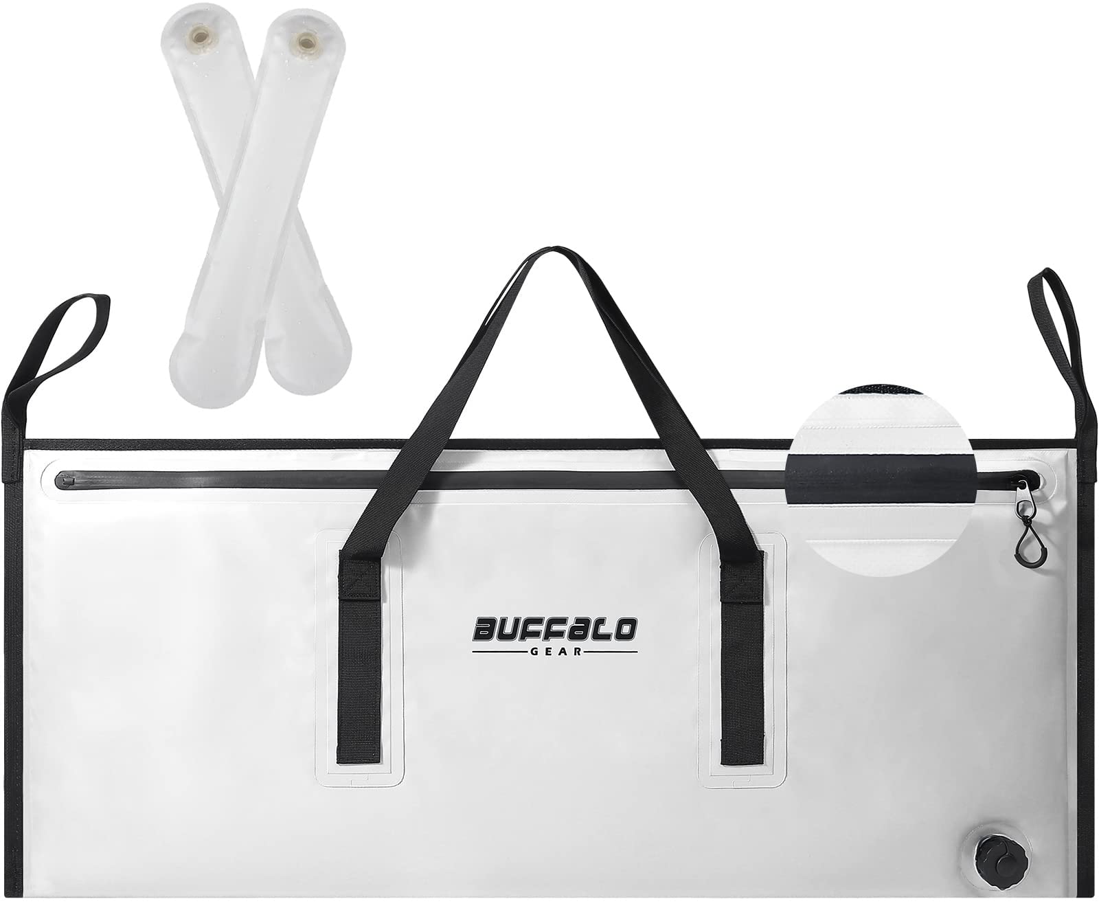 Buffalo Gear Insulated Fish Cooler Bag 40x18In,Leakproof Fish Kill Bag ...