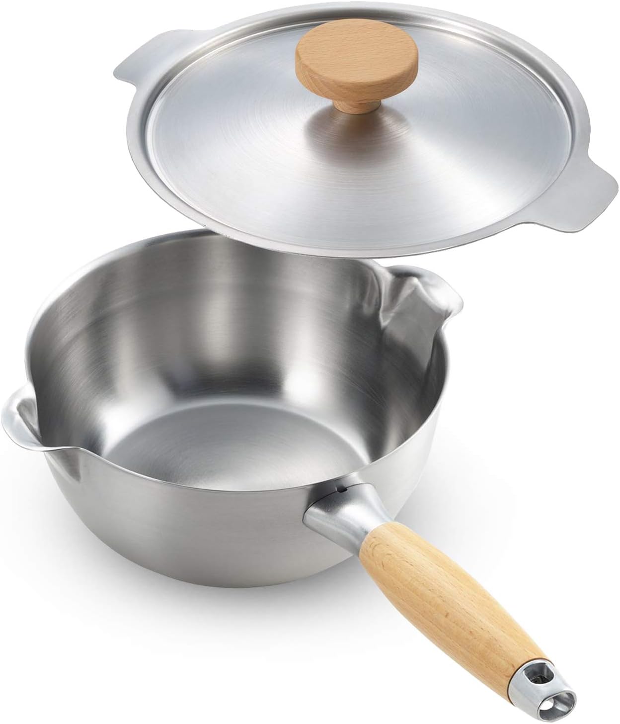 Amazon｜ヨシカワ(Yoshikawa) 雪平鍋 シルバー 蓋付 20cm用 ゆきひら鍋 20cm PD3007+PD3008 セット IH対応 ガス火対応 日本製 aikata 両口 ...