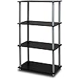 Amazon.com: FURINNO Turn-N-Tube 5-Tier Corner Square Rack Display Shelf ...