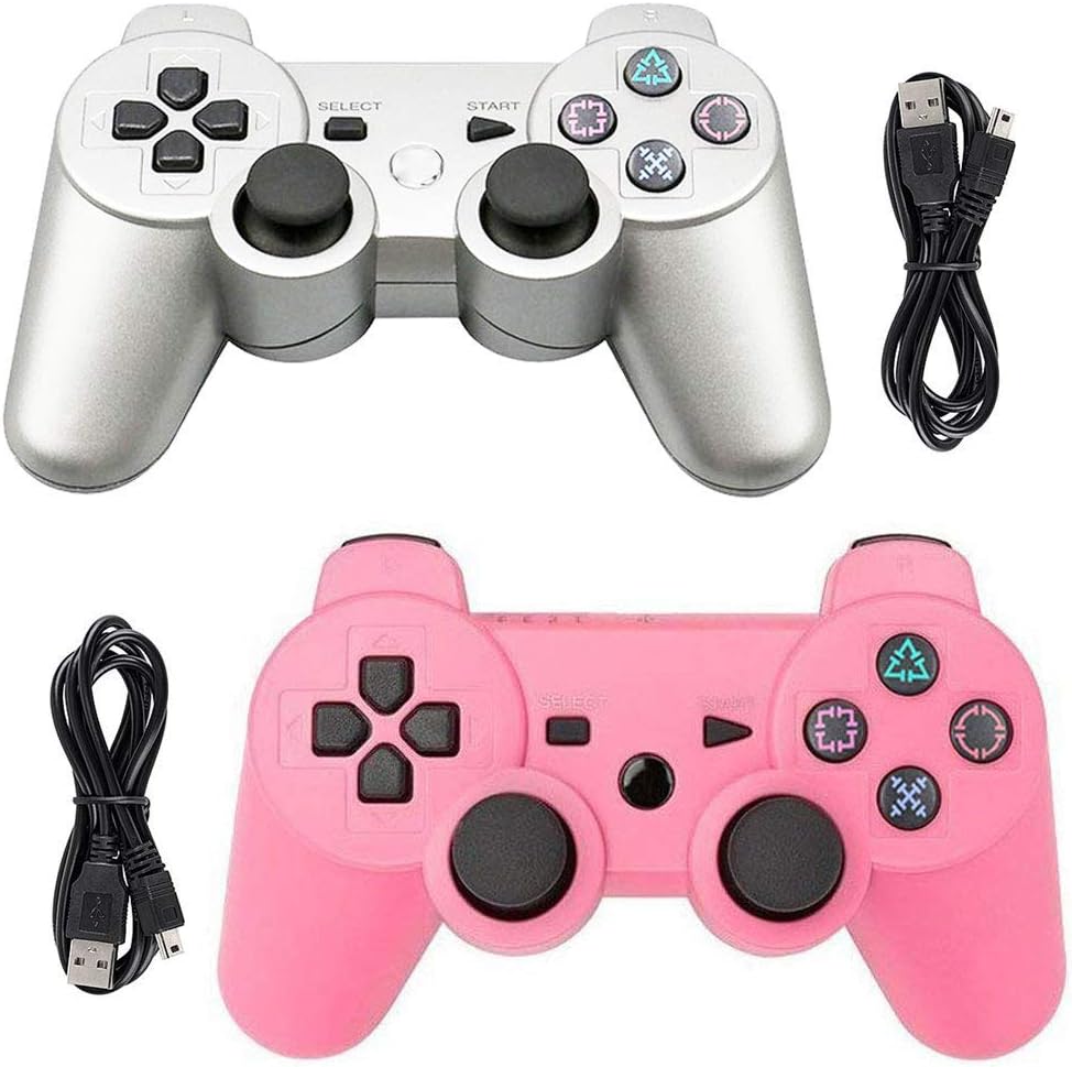 Amazon.com: Tidoom PS3 Controller 2 Pack Wireless Bluetooth 6-Axis ...