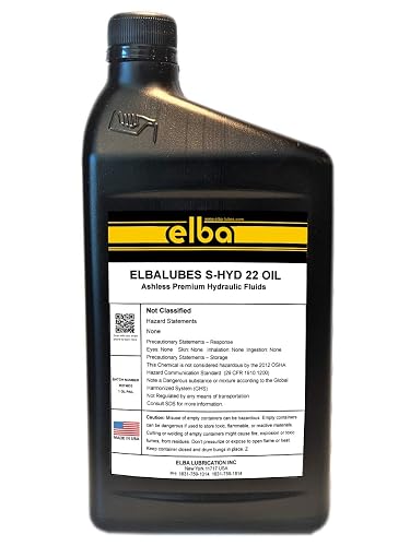 ELBALUBES S-HYD 22 Industrial Hydraulic Oil | Zinc-Free Ashless | Cross ...
