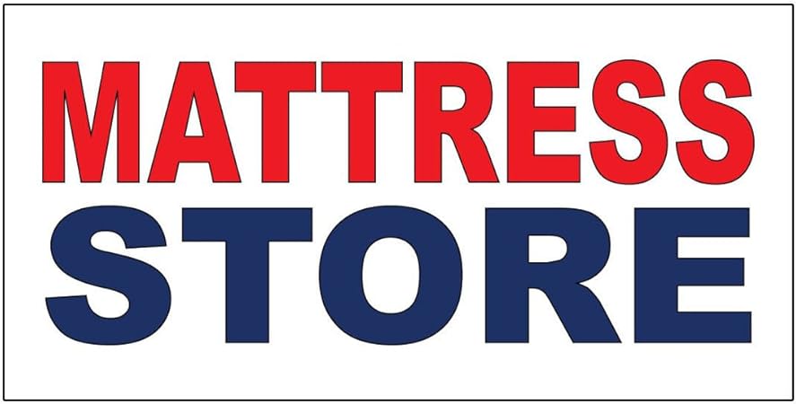 Amazon.com : Mattress Store Red Blue DECAL STICKER Retail Store Sign ...