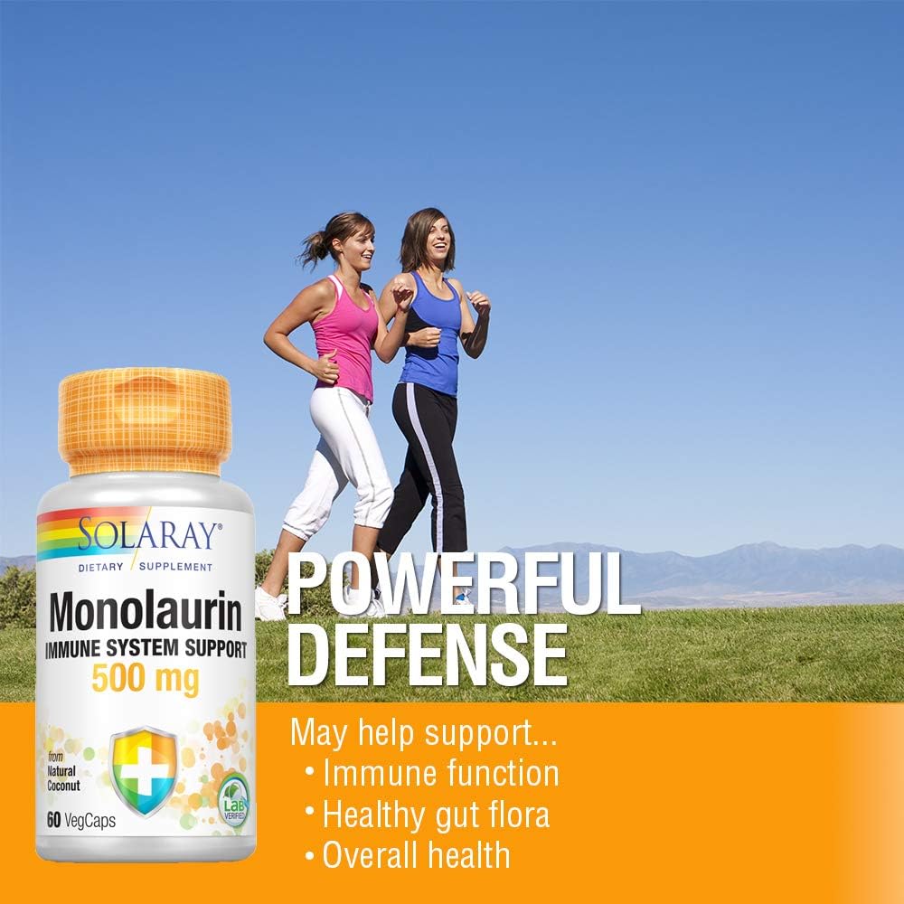 Solaray Monolaurin, 500mg, 60 Vegetarian Capsules – BigaMart