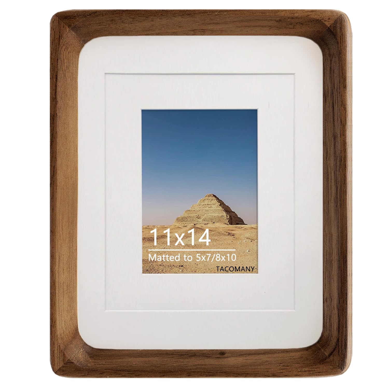 Natural Wood Photo Frames Inspired Tabletop Picture Frame with Mat ...