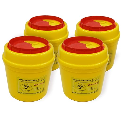 4-Pack Sharps Container（1/2 Quart）,Sharps Needle Disposal Containers ...